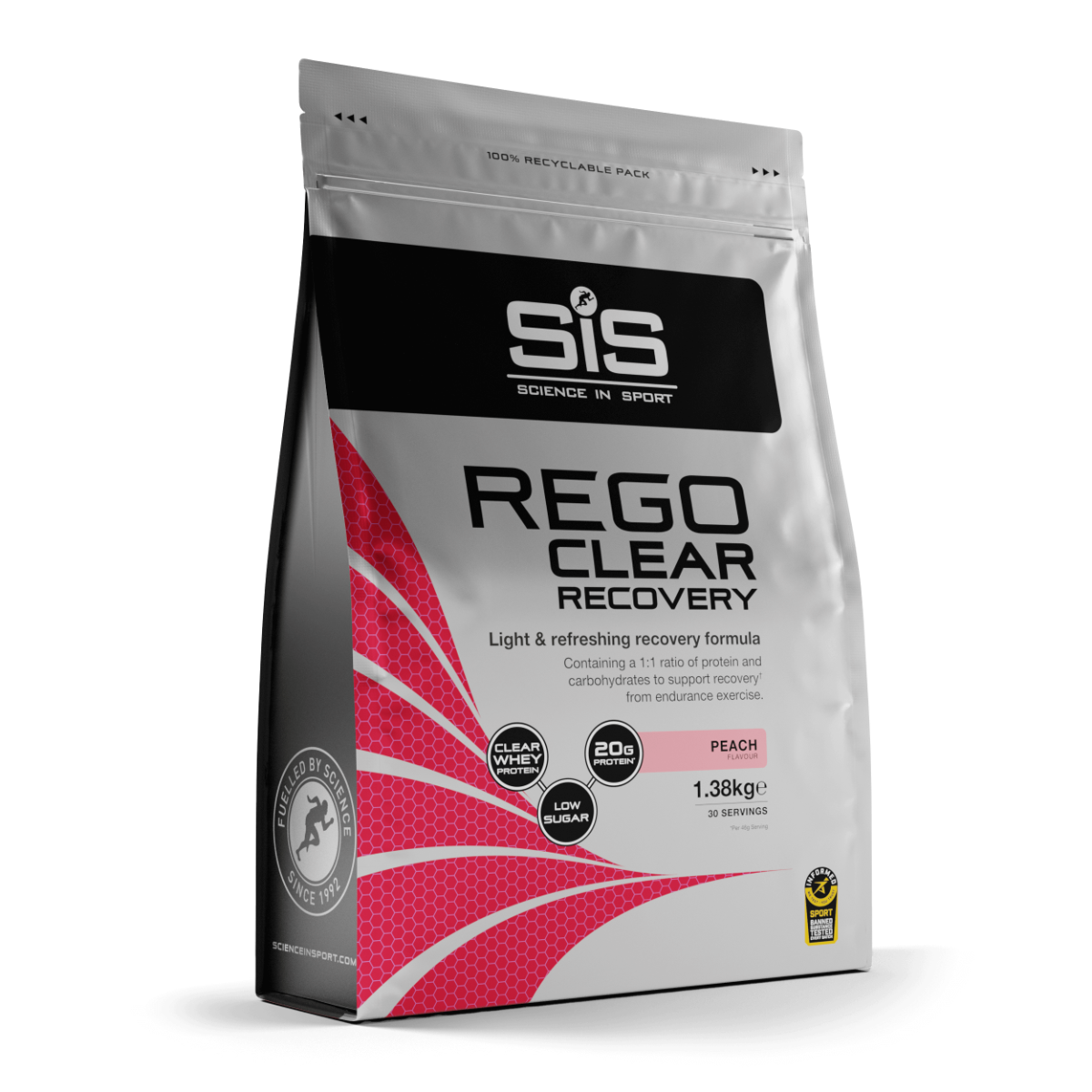 Напиток восстановительный SiS Powder REGO CLEAR 1.38kg Peach - Велосклад
